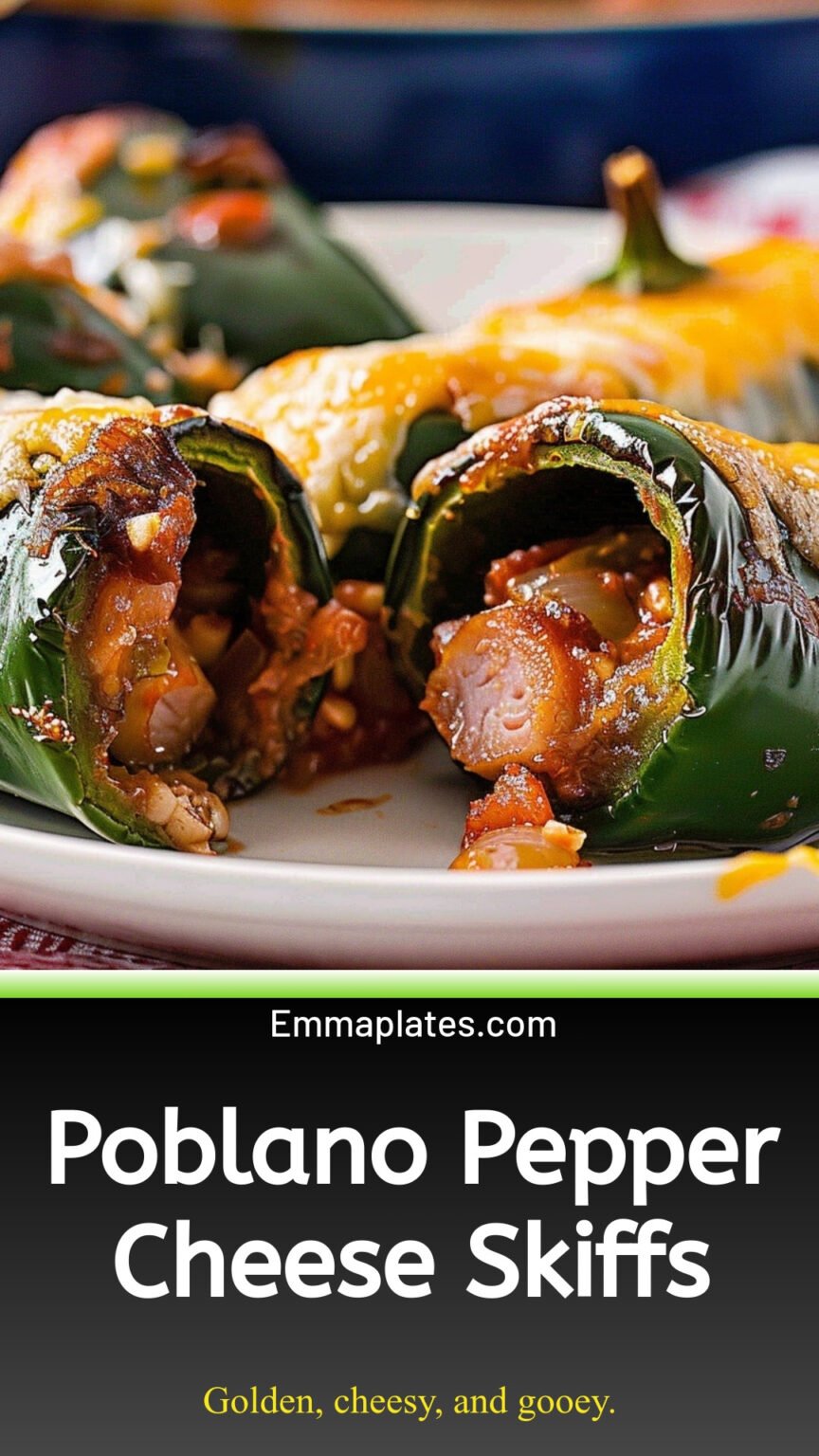 Poblano Pepper Cheese Skiffs: Golden, cheesy, and gooey. – Emma Plates