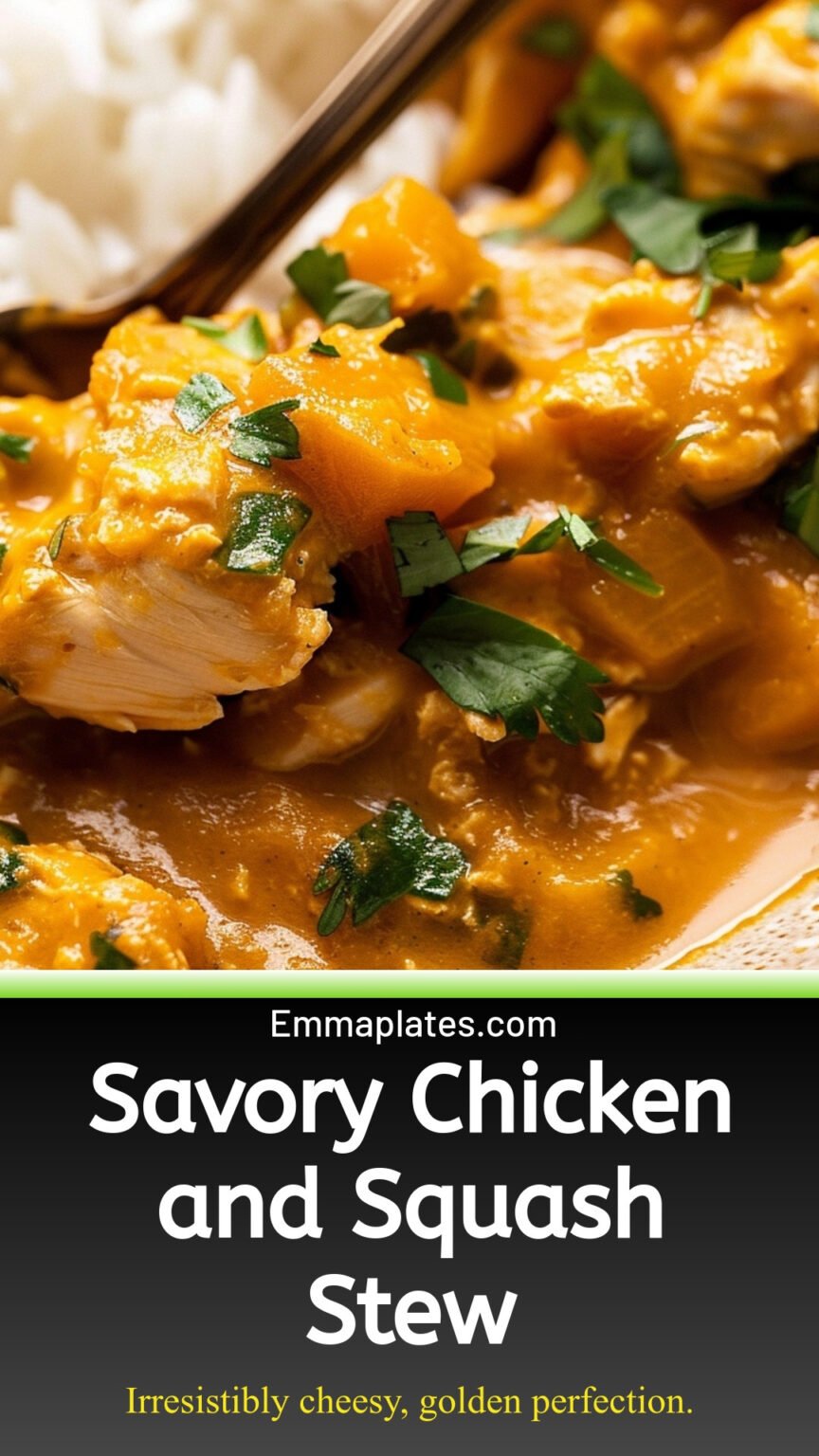 Savory Chicken and Squash Stew: Irresistibly cheesy, golden perfection ...