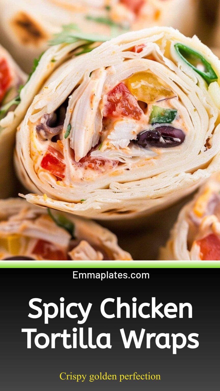 Spicy Chicken Tortilla Wraps: Crispy golden perfection – Emma Plates