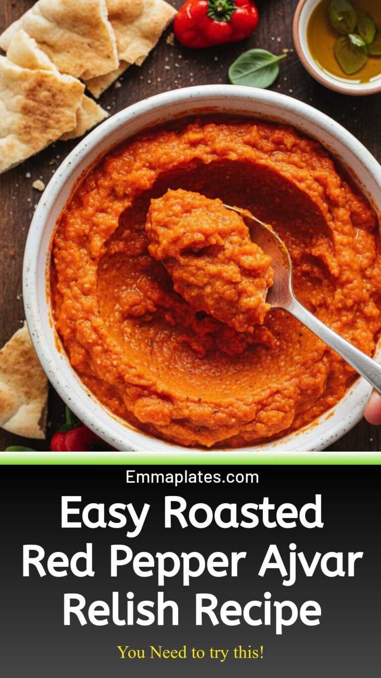 Easy Roasted Red Pepper Ajvar Relish Recipe – Emma Plates