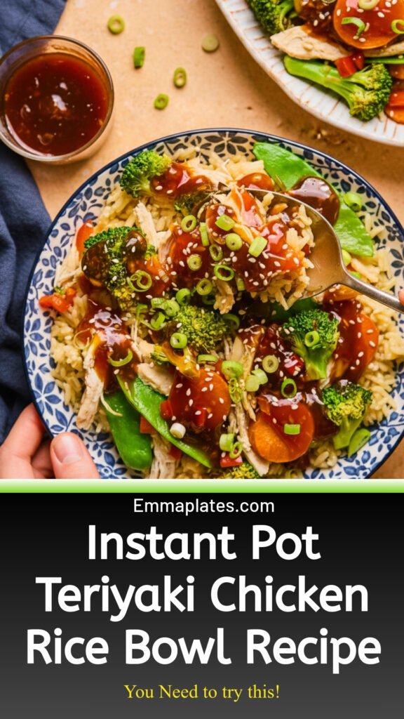 Instant Pot Teriyaki Chicken Rice Bowl Recipe – Emma Plates