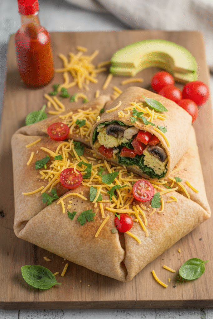 Veggie Breakfast Crunch Wrap Burrito Recipe – Emma Plates